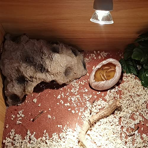 Flushbay Reptile Rock Hide Cave Resin Large Reptile Hideouts Habitat Cave Terrarium Decorations for Bearded Dragon Lizards Geckos Leopard Chameleons Frogs Turtles Snakes