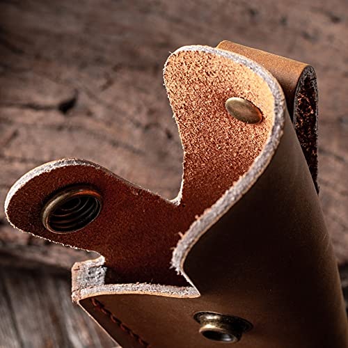 DONGKER Leather Knife Sheath, 5.5" Vertical Knife Holster w/Belt Loop for Blade Knife (No Blades)