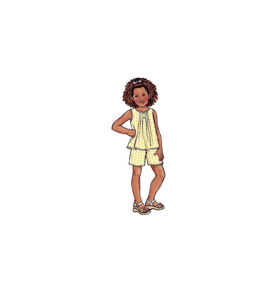 BUTTERICK PATTERNS B4176 Children's/Girls' Top, Dress, Shorts and Pants, Size 2-3-4-5