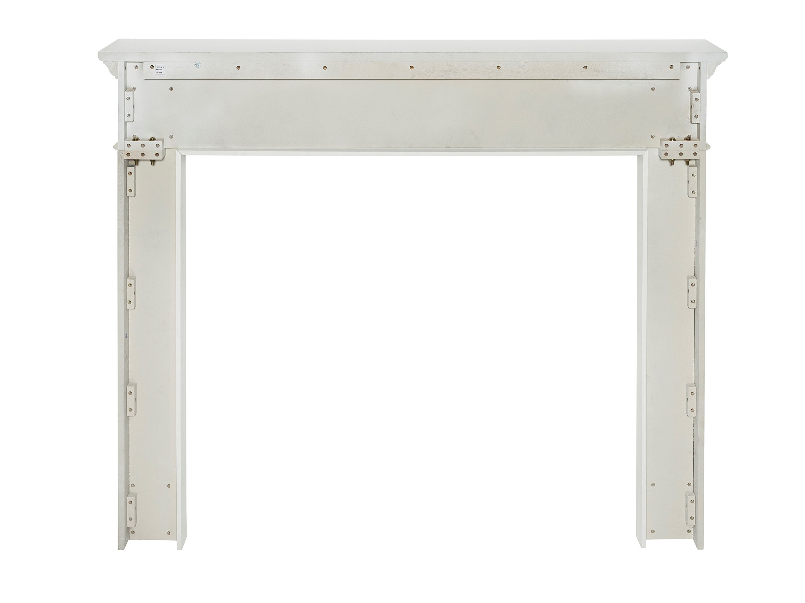 Pearl Mantels 525-48 Mike Fireplace Mantel Surround MDF, 48-Inch, White 48 Inch