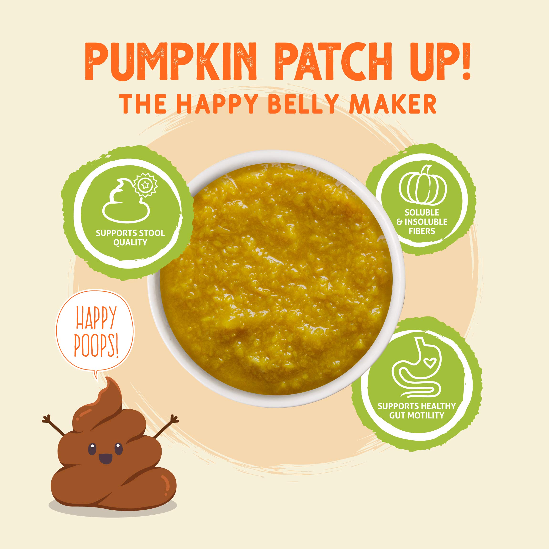 Weruva Pumpkin Patch Up!, Pumpkin Puree Pet Food Supplement for Dogs & Cats, 2.80oz Pouch (Pack of 12)