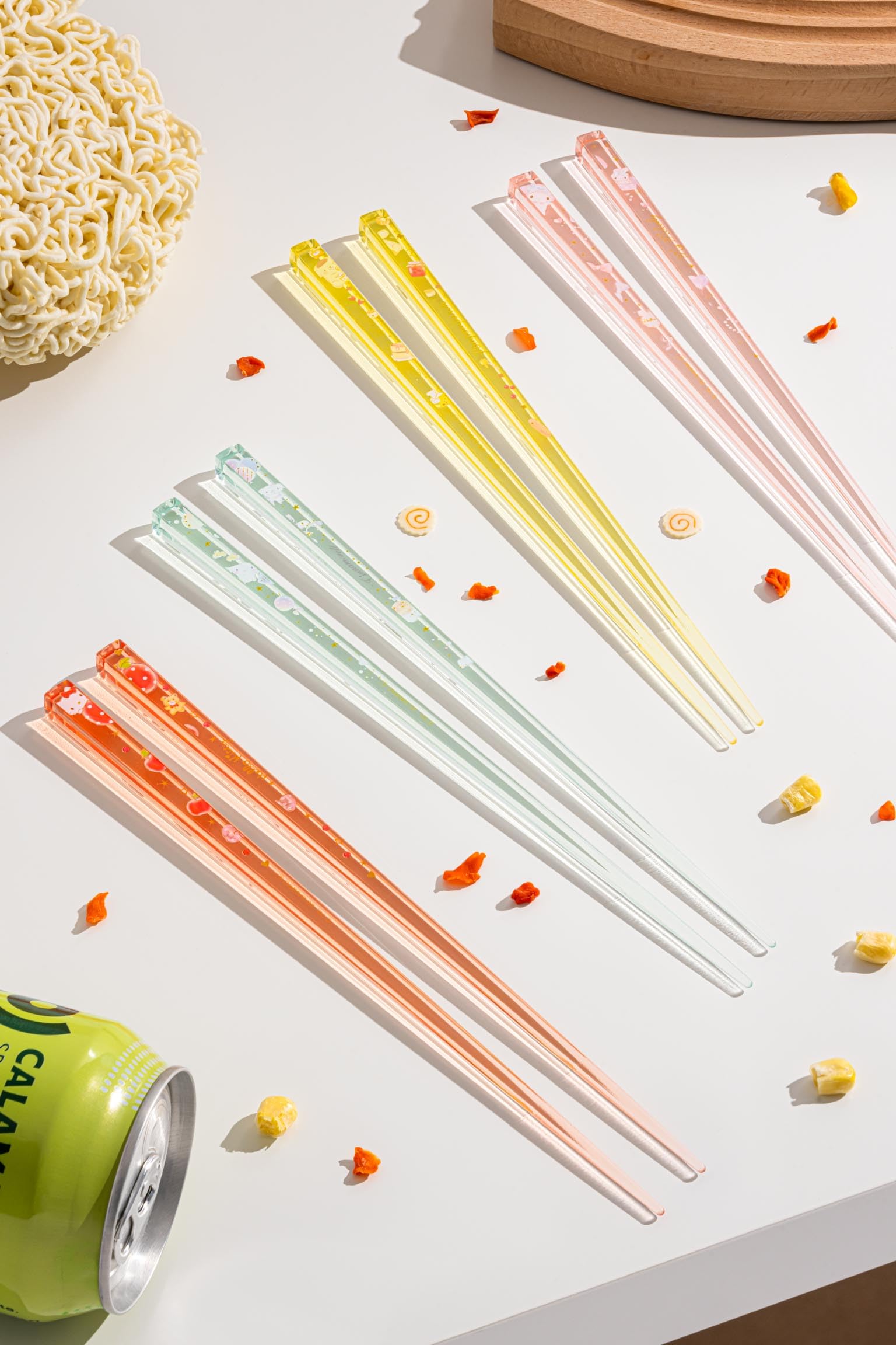 Hello Kitty Acrylic Chopsticks - Authentic Japanese Design - Lightweight, Durable and Convenient