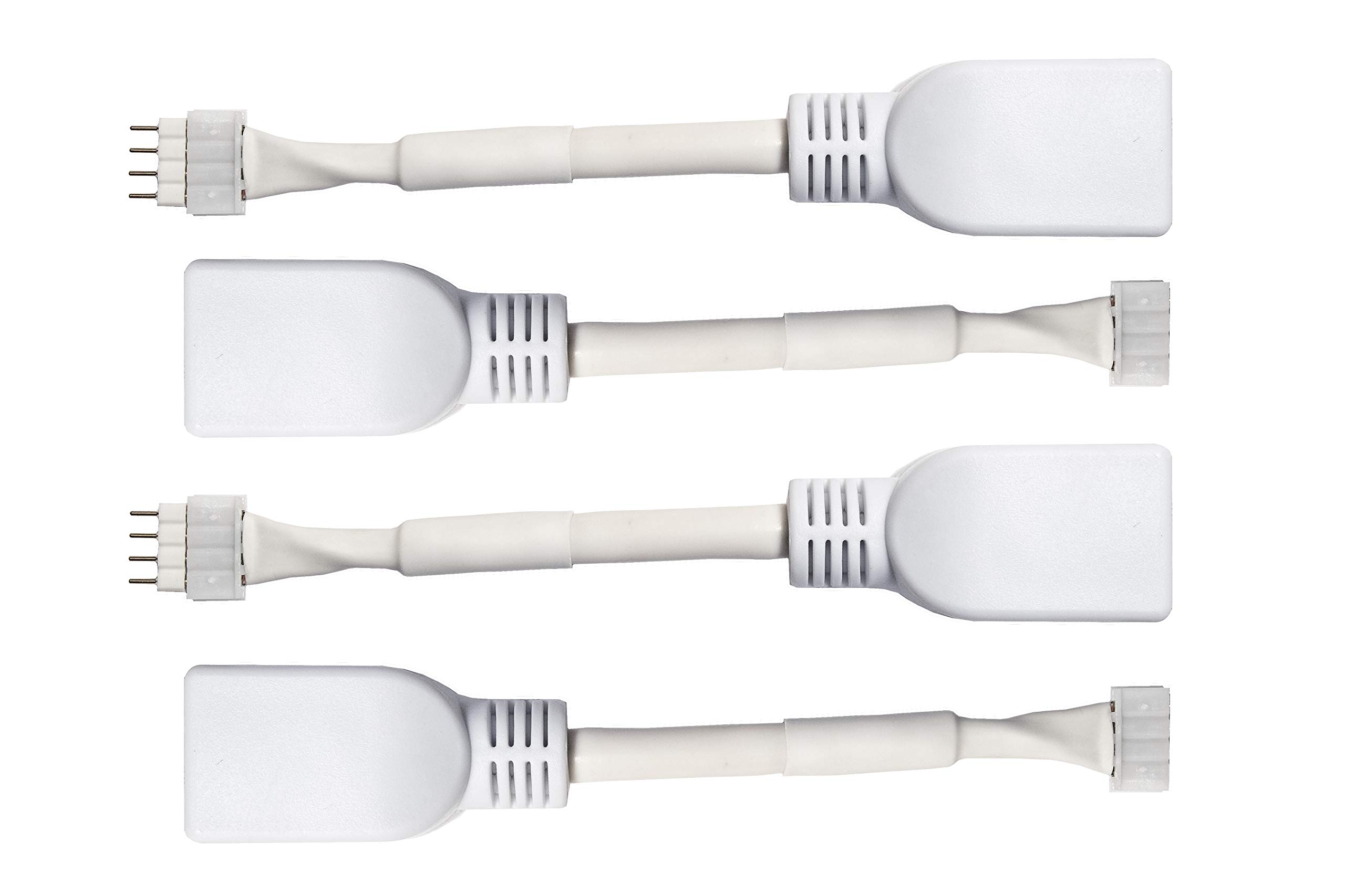 Litcessory RJ45 to 4-Pin Ethernet Cable Adapter for LIFX Z Lightstrips (4 Pack - Two Pairs, White)