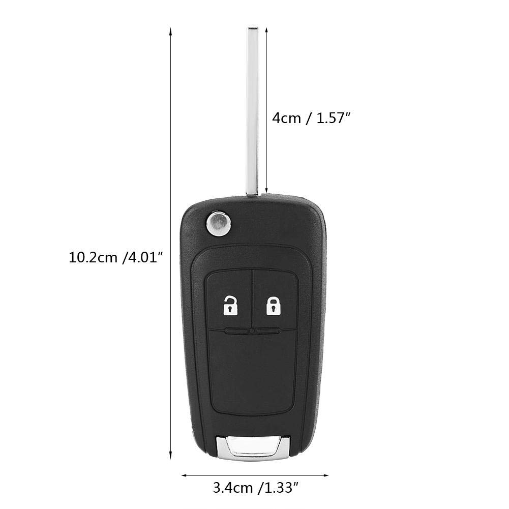 Buttons Key Fob Heat and Corrosion Resistance Flip Folding Remote 2 Buttons Car Key Fob Shell Case For Vauxhall Opel Astra Insignia