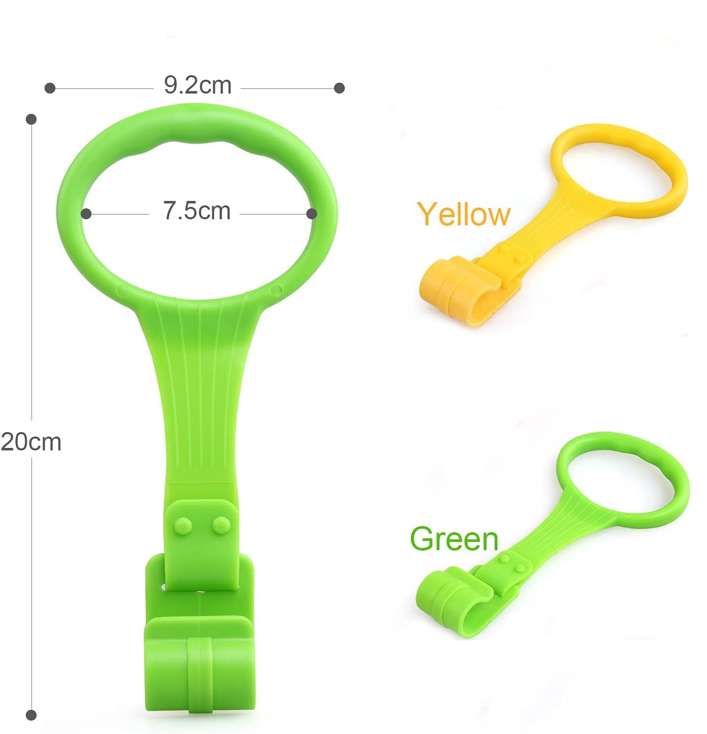 DJEDJEO 4 Pack Baby Toddler Crib Pull Ring Baby Bed Stand Up Rings Kids Walking Training Tool