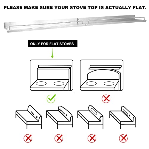 Flaovoth Shelf for Stove Top, 30’’ Shelf for Kitchen Stove Stainless Steel Over the Stove Spice Rack with Rail to Prevent Falling, Non Magnetic