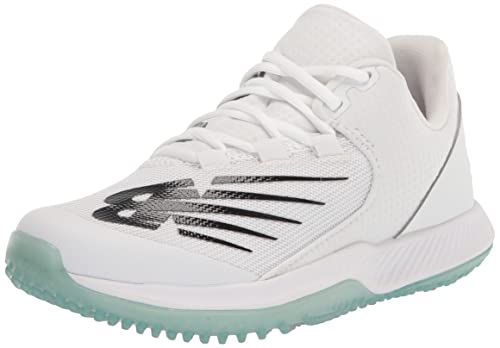 New Balance Men's FuelCell 4040 V6 Turf-Trainer Baseball Shoe, White/Black, 9