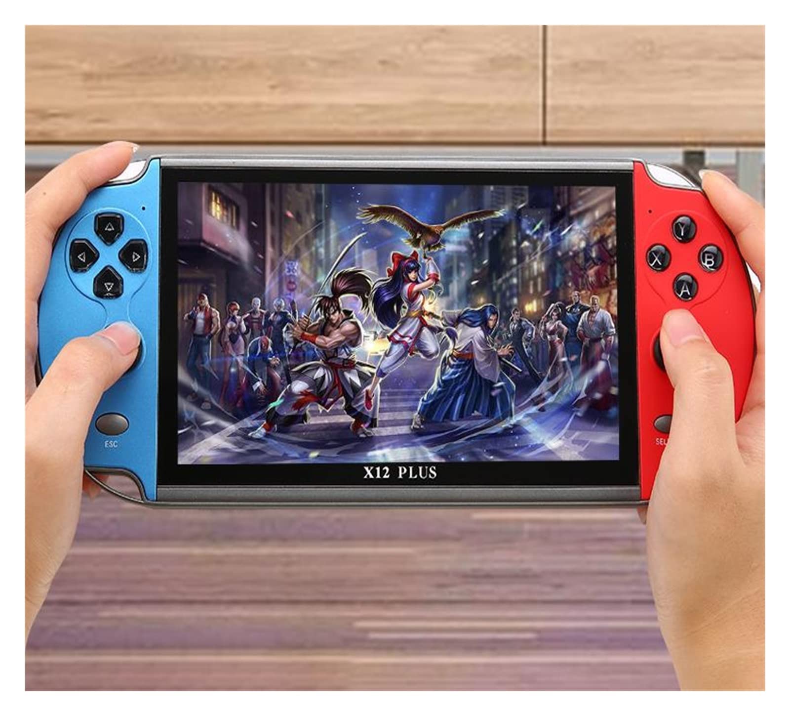 DEFLAB Game Machine X12 Plus 7-inch Retro Handheld Game Console, Portable Mp5, Nostalgic Arcade Game Console, Dual Video Games, Support/Gba/NES/MD/Smc/SFC Games Handheld Game Machine