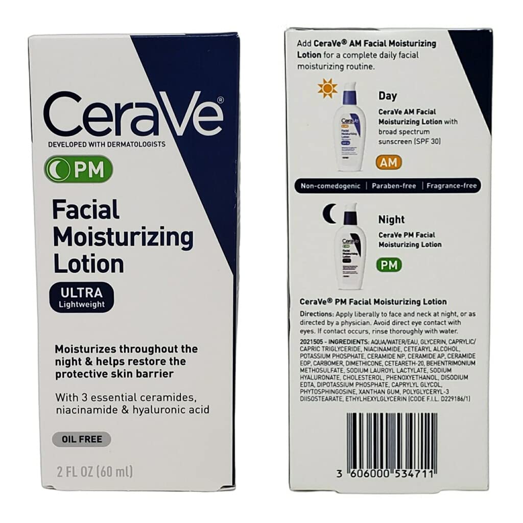 CeraVe Daily Skincare Bundle - Daily Moisturizing Lotion (12 oz), AM Facial Moisturizing Lotion with Sunscreen (2 oz), and PM Facial Moisturizing Lotion (2 oz)