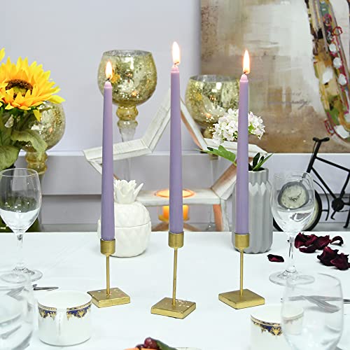 Zest Candle 12-Piece Taper Candles, 10-Inch, Lavender
