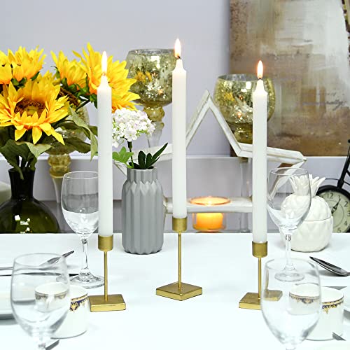 Zest Candle 12-Piece Taper Candles, 10-Inch, White Straight
