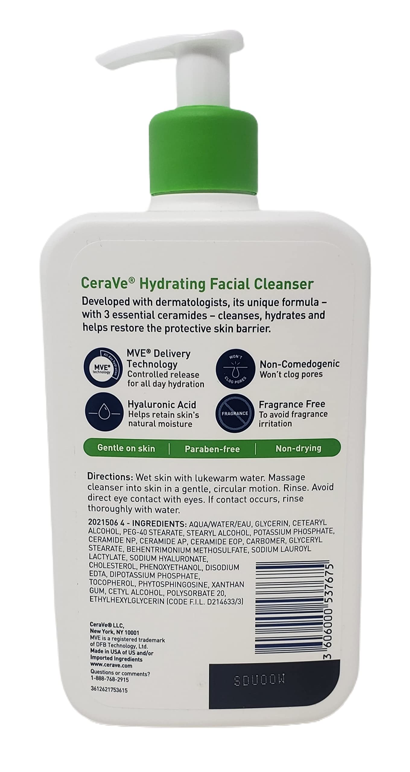 CeraVe Skin Care Bundle - Contains Hydrating Facial Cleanser (16 oz), Foaming Facial Cleanser (16 oz), and Moisturizing Cream (16 oz) Value Size Bundle