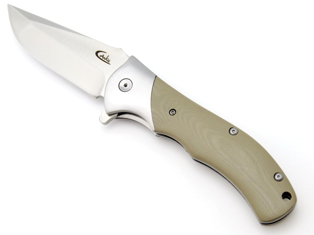 Ccanku C0555 Folding Knife, D2 Steel Blade G10 Handle EDC Knife for Outdoor,Hunting,Camping,Surviva-Gray … … … …