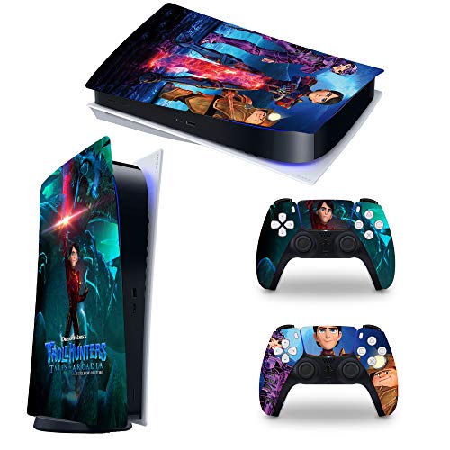 Cartoon Hero game - PS5 Digital Edition Skin Console and 2 Controller, Vinyl Decal Sticker Full Cover Protective