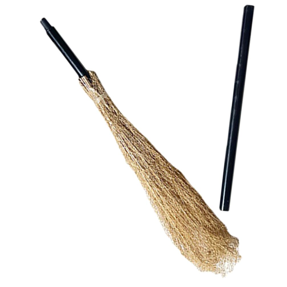 Cabilock Masquerade Witch Broom Wooden Household Model