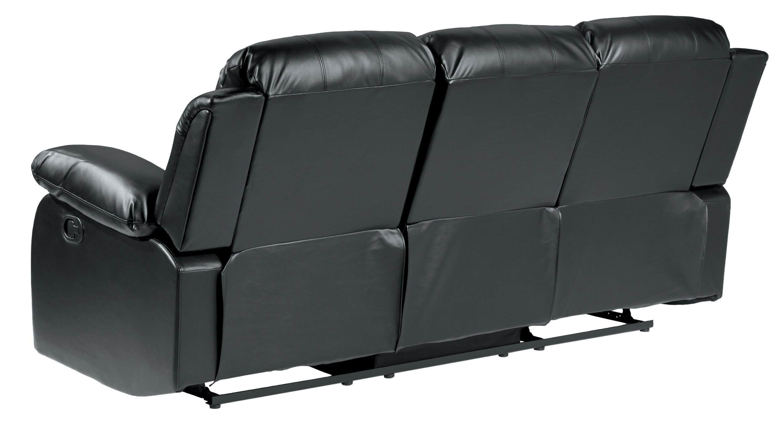 Homelegance Resonance 83" Bonded Leather Double Reclining Sofa, Black
