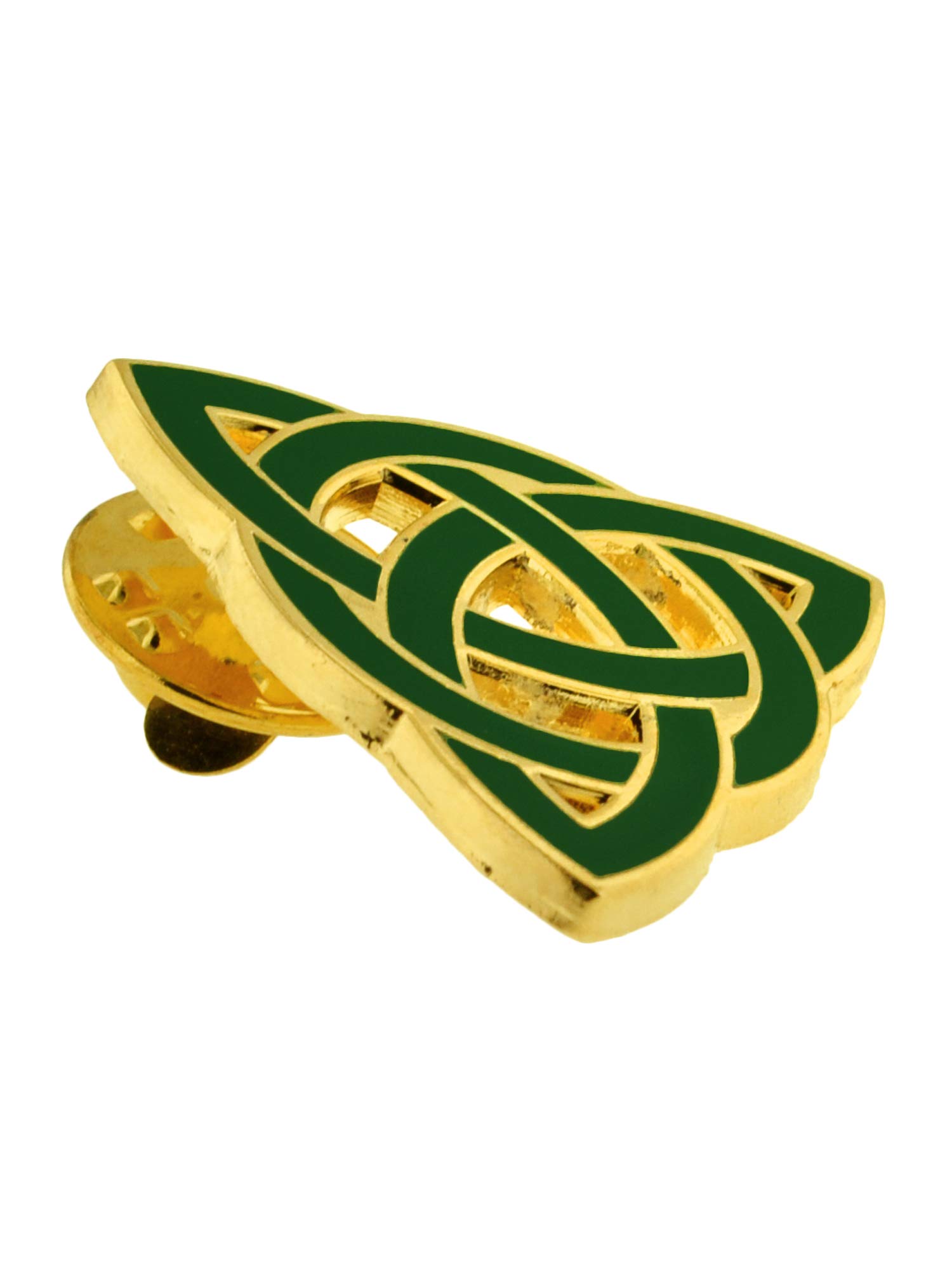 PinMart St. Patrick's Day Lapel Pin – Celtic Trinity Knot Jewelry for Women and Men – Irish Culture Celebration Pin –Gold Plated Enamel Brooch with Clutch Back