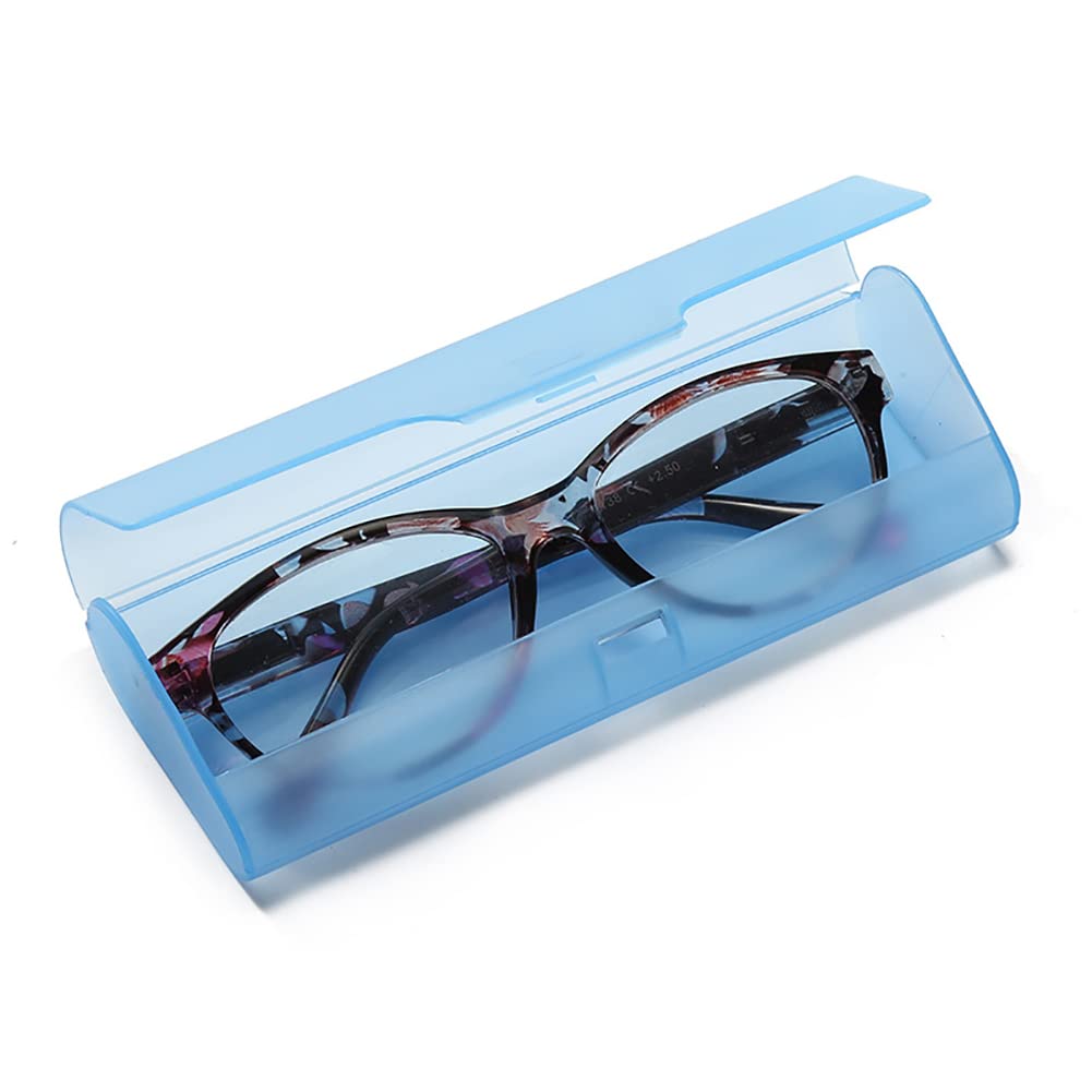 ccHuDE 4 Pcs Clear Plastic Eyeglasses Cases Portable Transparent Sunglasses Box Glasses Protective Case Reading Glasses Box A