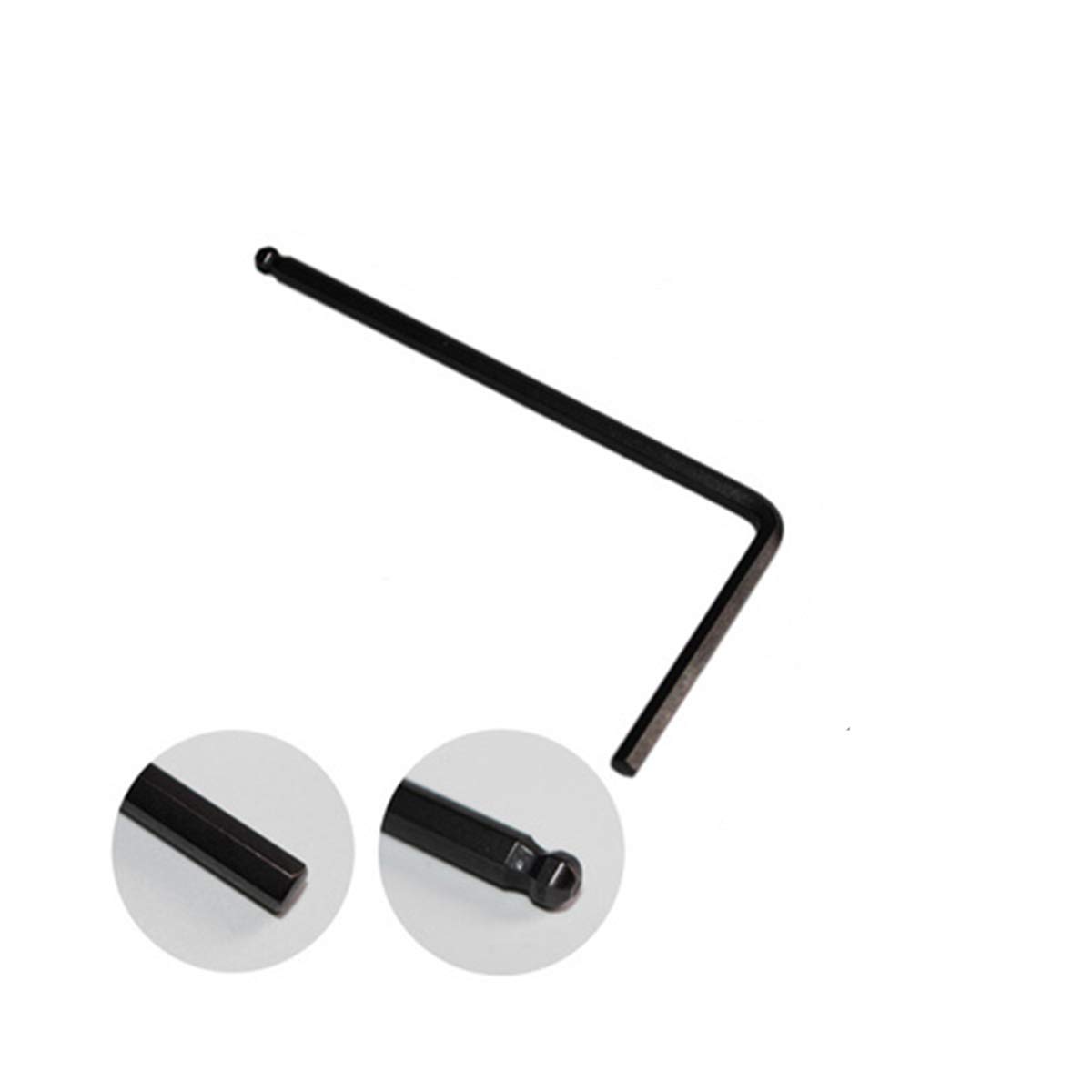 LGEGE Guitar Ball End Allen Wrench Set Repair Tool Guitar Neck Bridge Screw Truss Rod Adjustment 4mm and 5mm (Black)