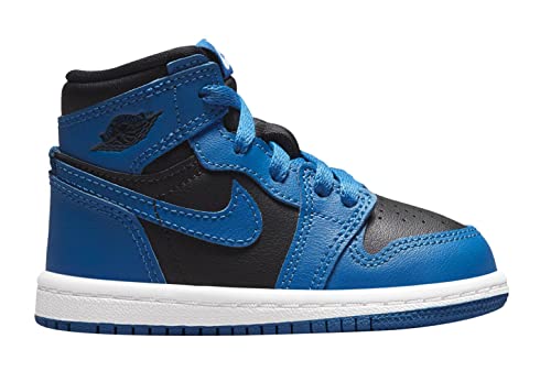 Jordan Baby Boy's Jordan 1 Retro High OG (Infant/Toddler) Dark Marina Blue/Black/White 4 Toddler M