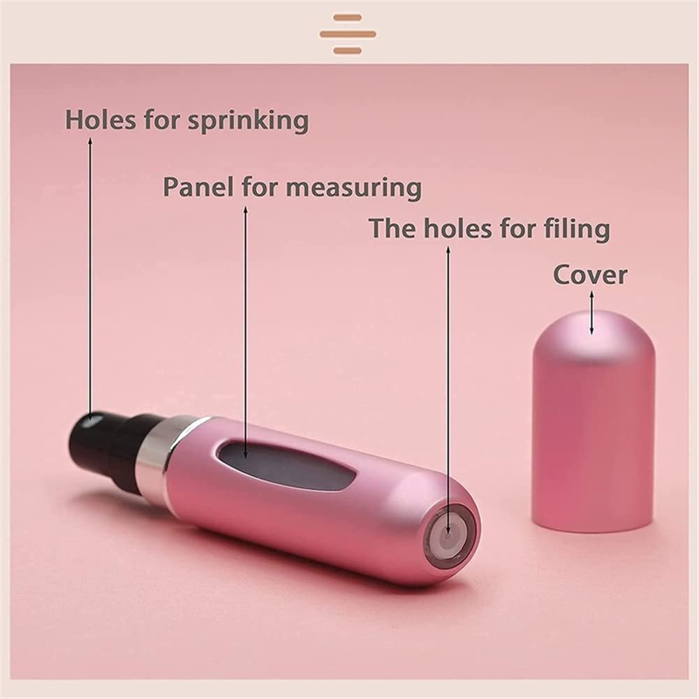 InfantLY Bright 5ml Perfume Atomizer Portable Liquid Container for Cosmetics Mini Aluminum Spray Empty Bottle Refillable for Traveling
