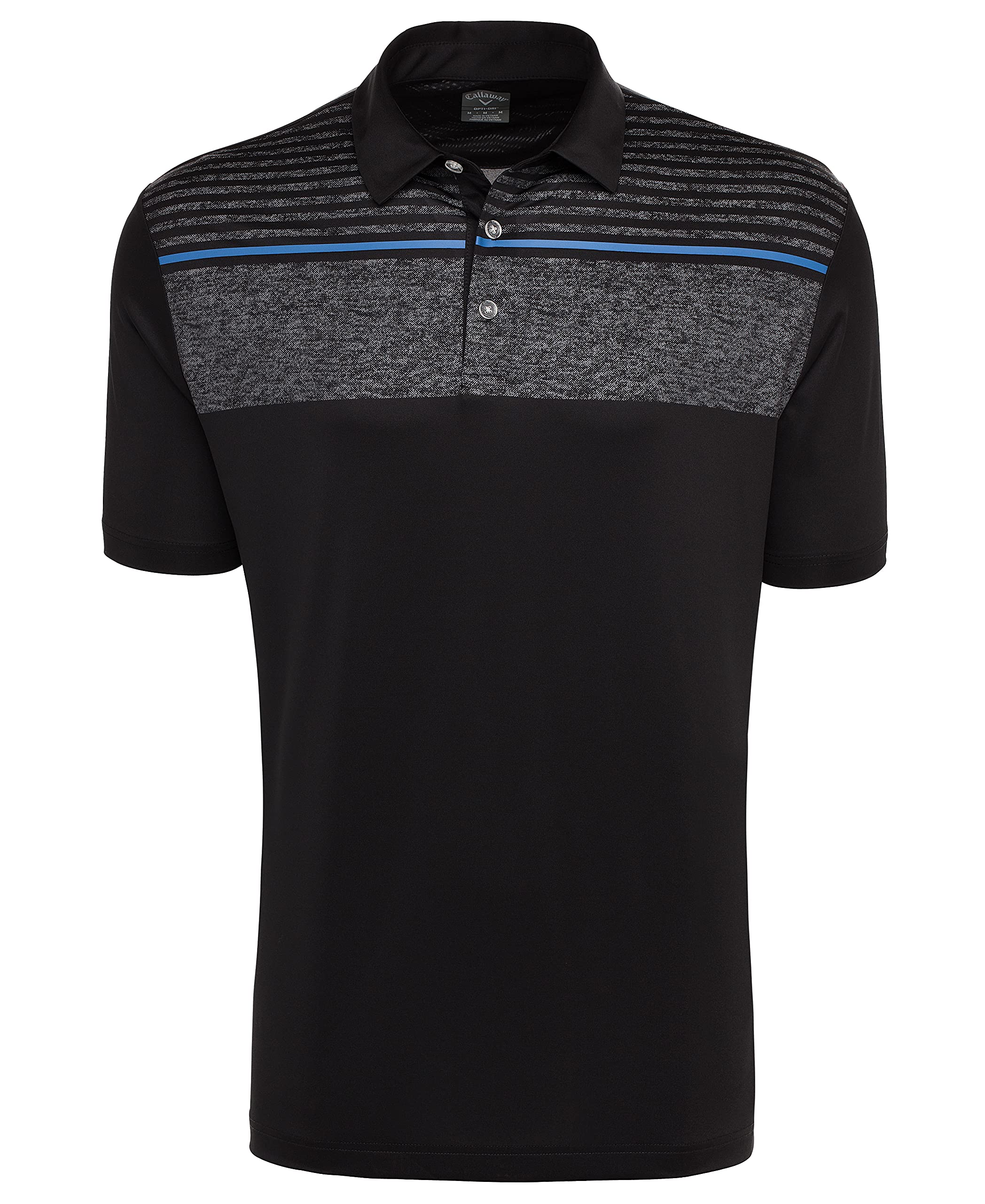 Callaway Men's Chest Print Polo Shirt, Black, XXX Large