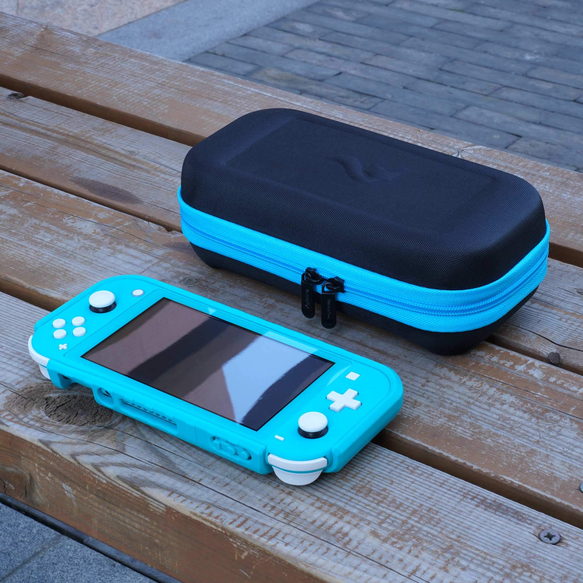 ButterFox Large Carrying Case for Nintendo Switch Lite, Fits Charger, Compatible with Hori Duraflexi Protector, Large Storage Pouch for Switch Lite Accessories (Pink/Black)