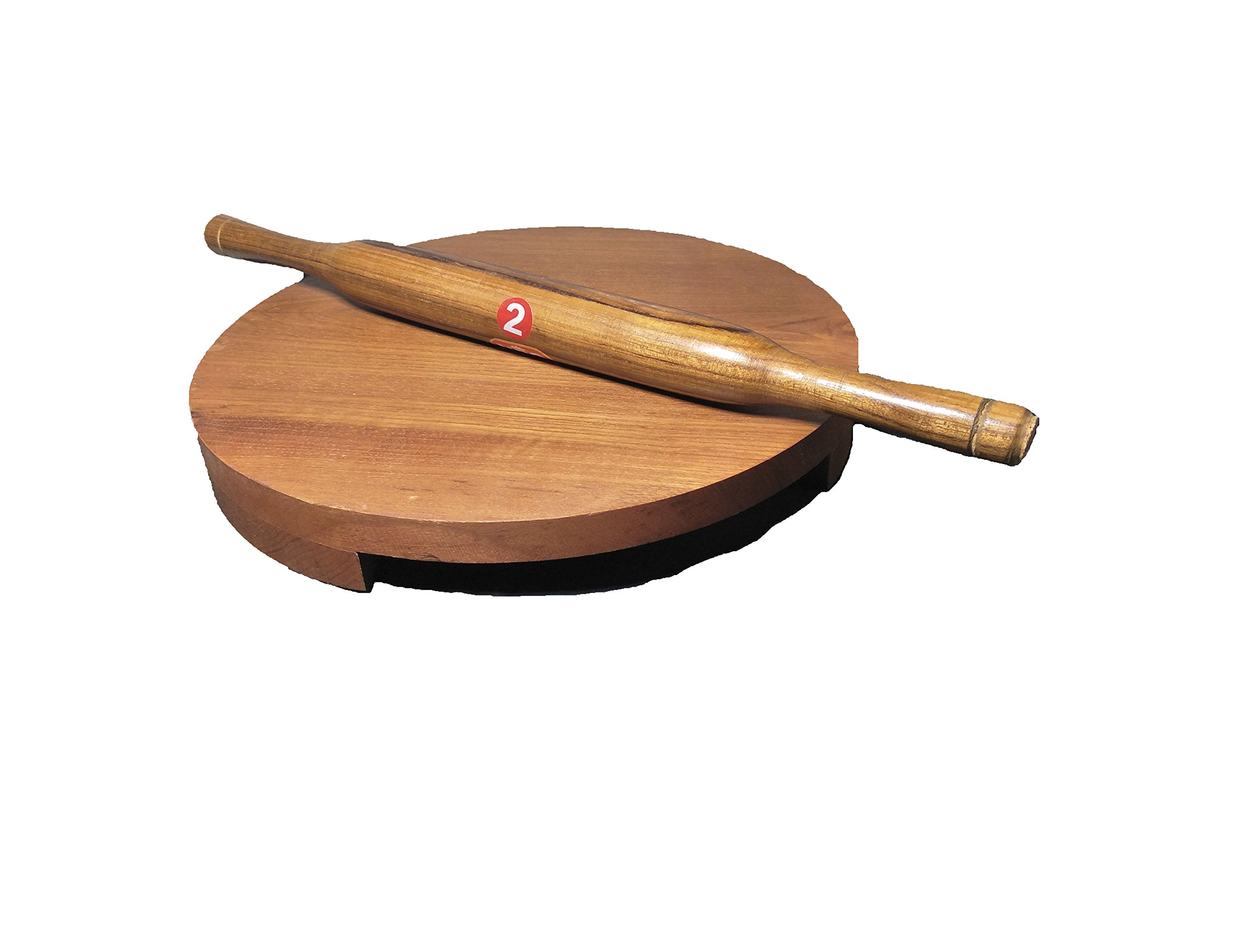 DBY Chakala Belan Polpat Belan wooden Chapati Maker Circular Board with Rolling Pin Set Wooden Circular Board Hand Made Woodn Chakala Belan