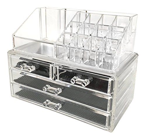 Sodynee Acrylic Makeup Organizer Cosmetic Organizer Jewelry and Cosmetic Storage Display Boxes