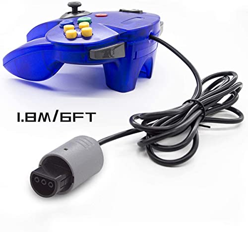 N64 Controller, Wired N64 Games Gamepad for 64-bit System Console Video Game (Pack of 2)