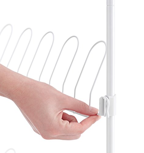 Whitmor 18-Pair Over The Door Shoe Rack, Unisex, White
