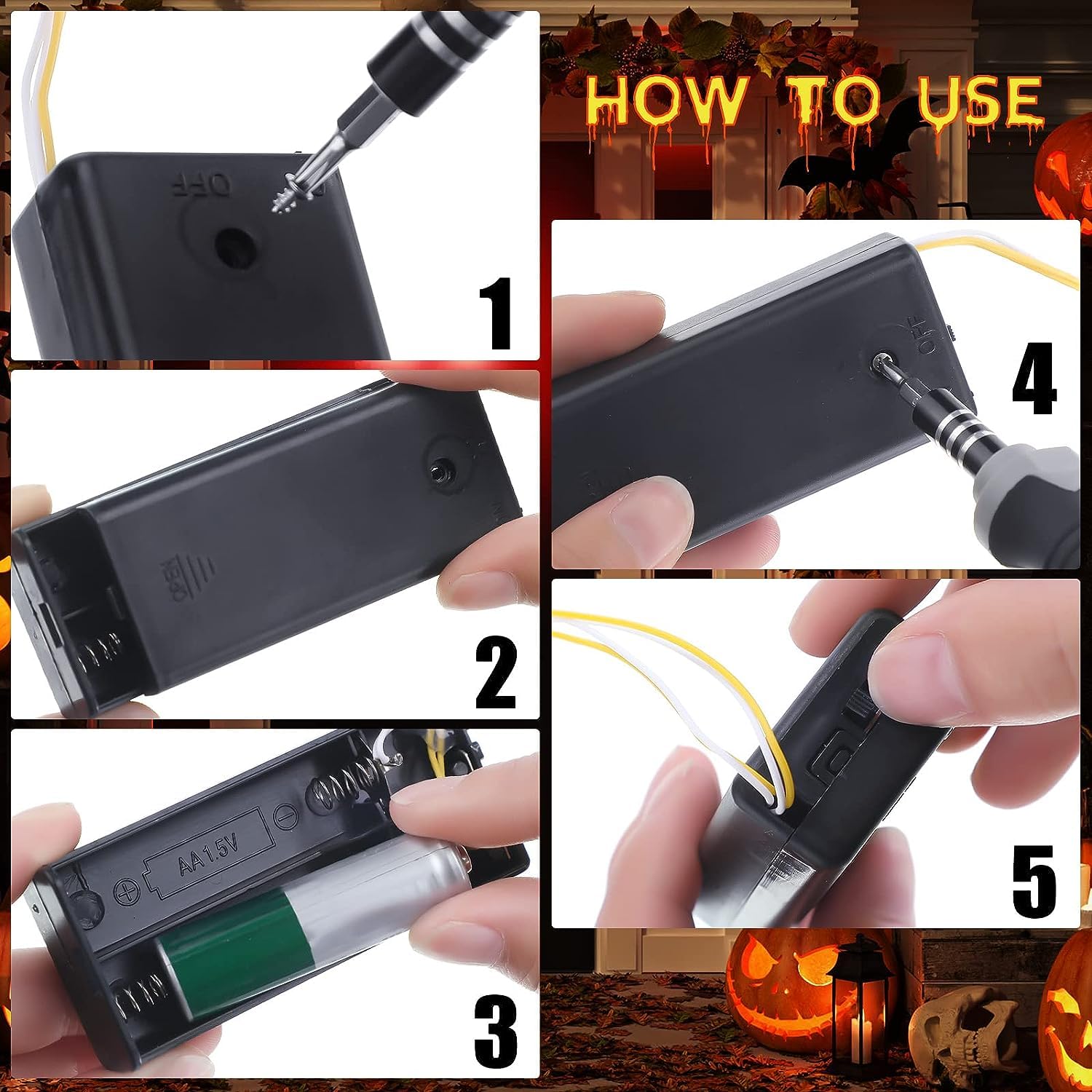 Breyoueze 4 Pcs Halloween LED Red Glowing Laser Eyes for Mask Light Eyes,Paired with Battery Box to Install Batteries, Excluding Batteries (red)