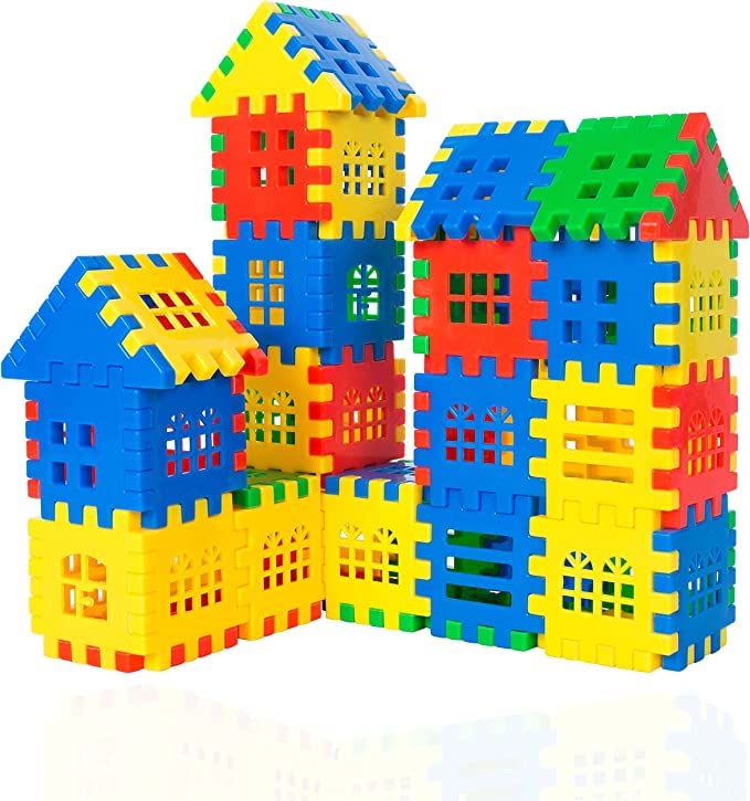 DEJUN Interlocking Children's Building Block Toys - Toddler Building Blocks Educational Toy Set (70 Pieces)-29