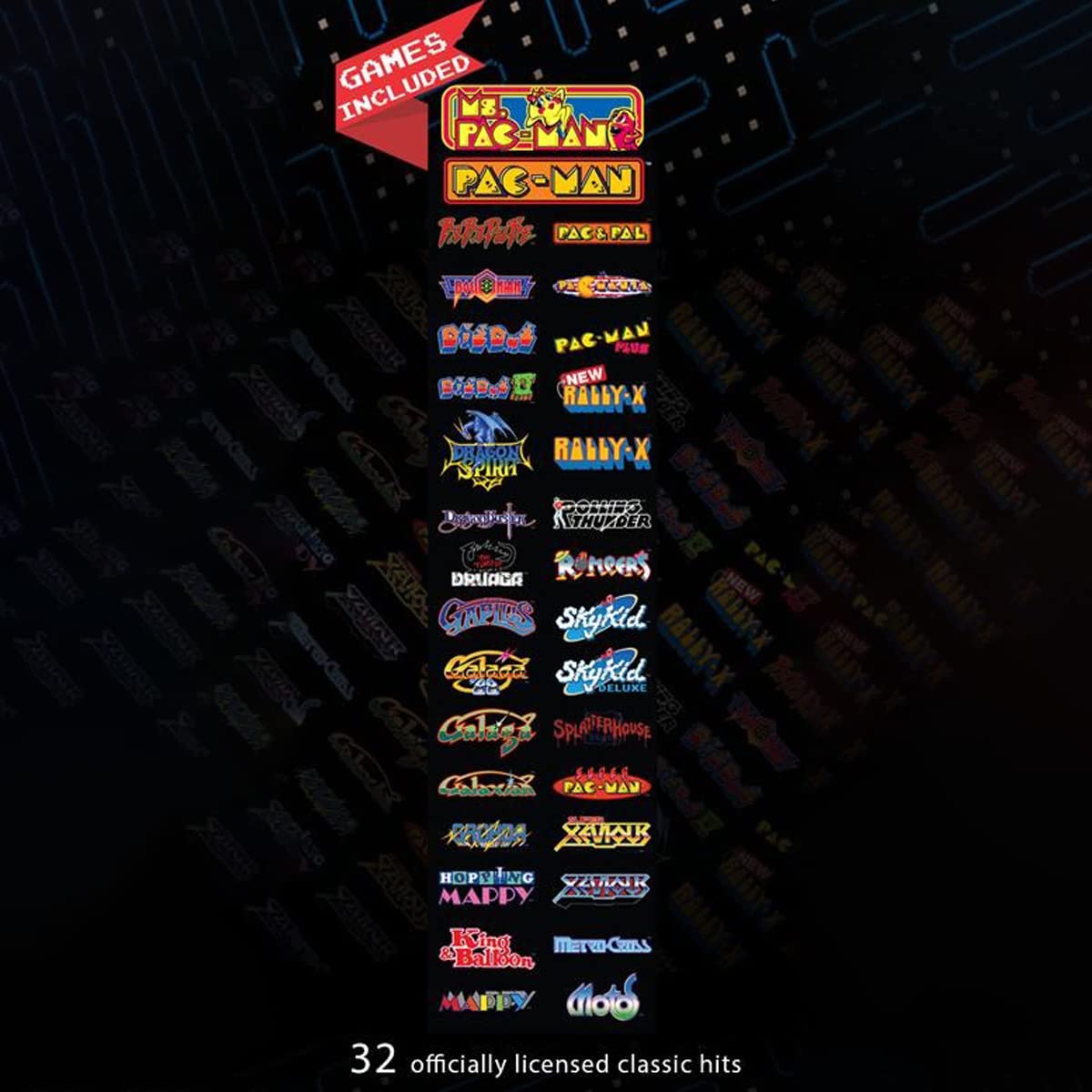 Namco Pac-Man Pixel Bash Cocktail Arcade Game Machine with Woodgrain Finish