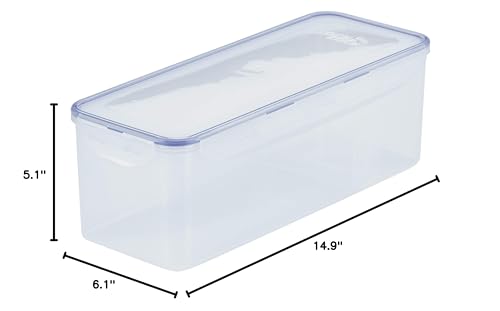 LOCK & LOCK Easy Essentials Food Storage lids/Airtight containers, BPA Free, Bread Box-21.1 Cup, Clear