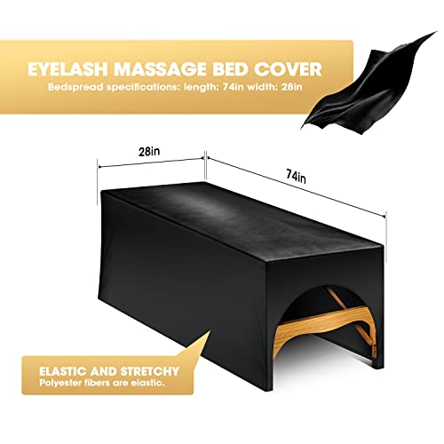 Onism Lash Bed Cover- Wipeable PU Leather Massage Table Cover, Waterproof, Soft Comfortable Spa Bed Cover, Suitable for Fits Grafting Eyelash Beds Massage Tables, Perfect for Salons Spa Home Use