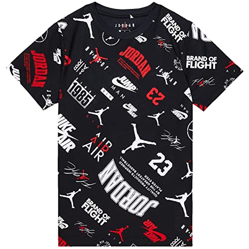 Jordan Boy's Levels All Over Print (Big Kids) Black MD (10-12 Big Kid)