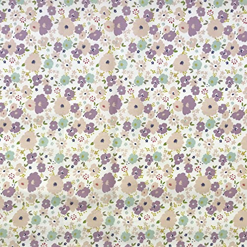 levylisa 8 Pieces 18" x 22" (46cm x 56cm) Cotton 100% Floral Printed Sewing Supplies Fabric for Quilting Patchwork, DIY Craft, Scrapbooking Cloth