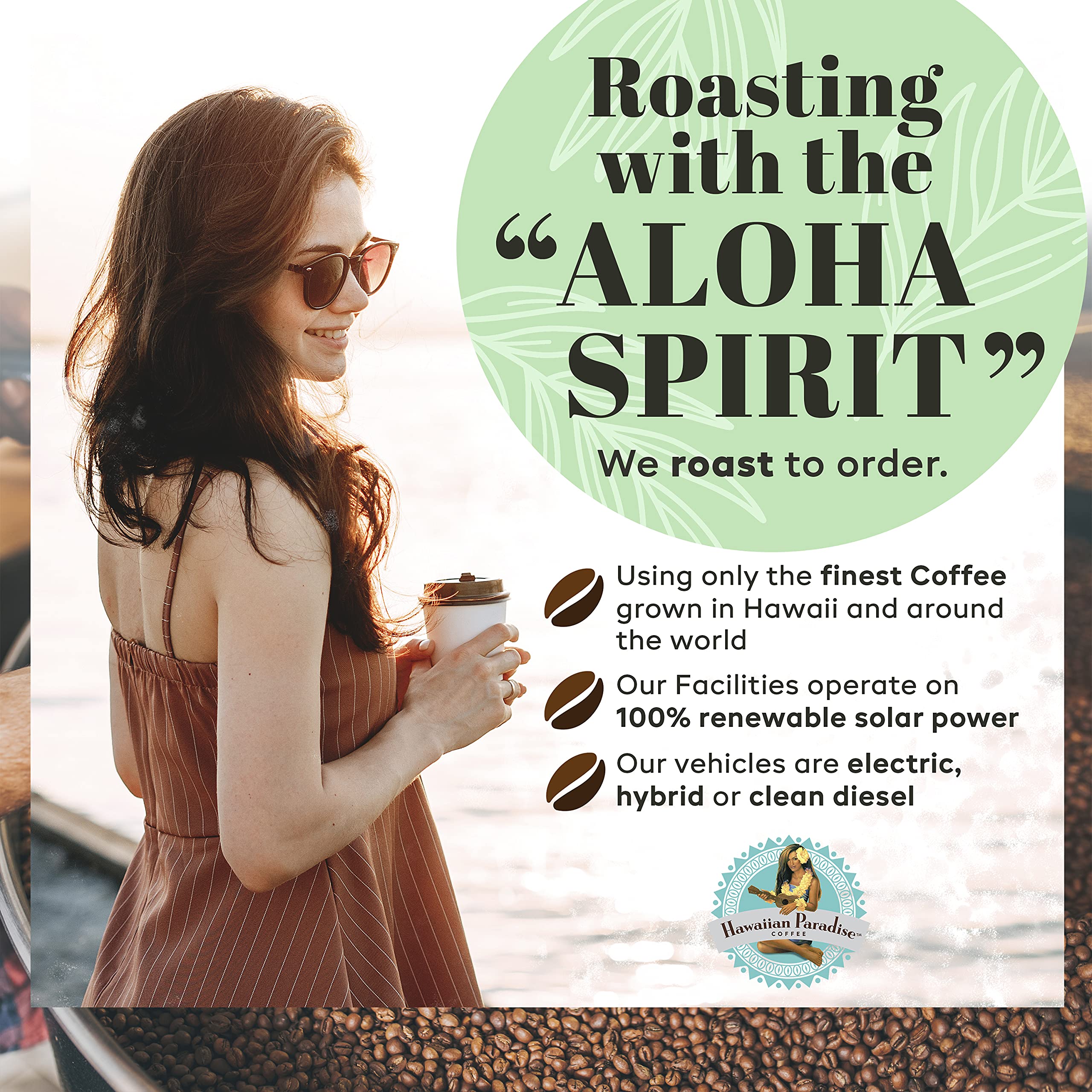Hawaiian Paradise Coffee 10% Hawaiian Roast Coffee Ground 12oz. Bag - Premium Rich Signature Brewed – 100% Arabica Gourmet Finest Beans