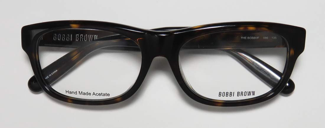 Bobbi Brown The Bobbi Womens/Ladies Rectangular Full-rim Brand Name Glamorous In Style Eyeglasses/Eyeglass Frame (54-16-135, Tortoise)