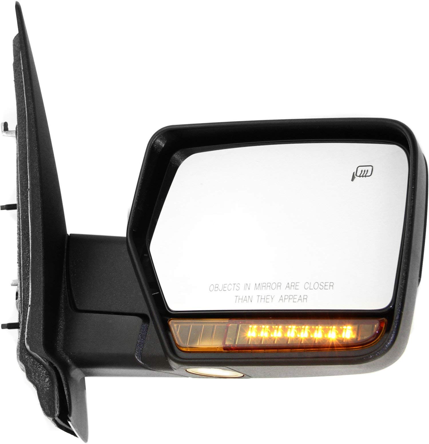 Kool Vue Driver & Passenger Side Power Heated Mirrors for Ford Expedition Lincoln Navigator 2007-2008 Power Fold With Signal Light, Memory & Puddle Lamp Chrome