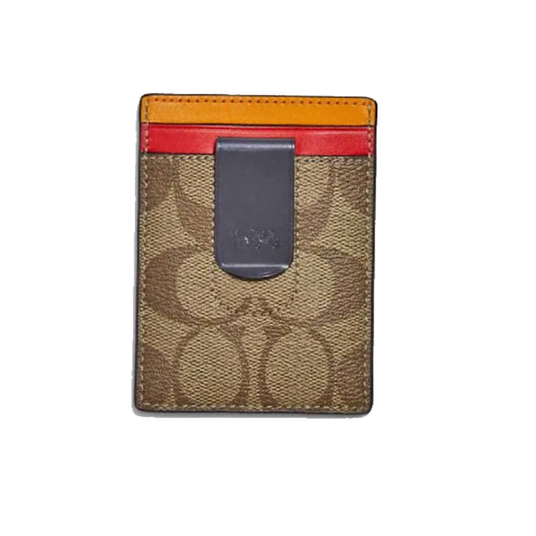 COACH Boxed 3 In 1 Card Case Gift Set In Colorblock Signature Canvas Style No. CA004 (Khaki multi)