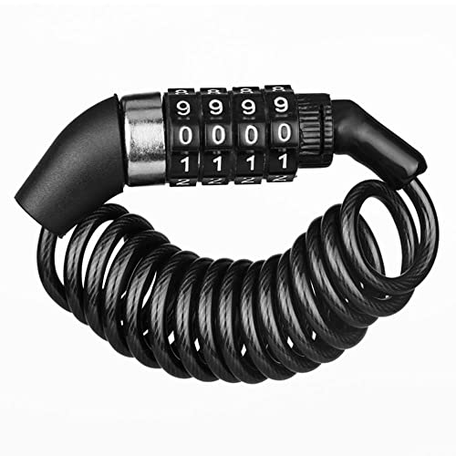 Classic Helmet Lock Chain 4 Digit Password Combination Portable Bike Motorcycle Anti-Theft Cable Lock Stitch Motor Part