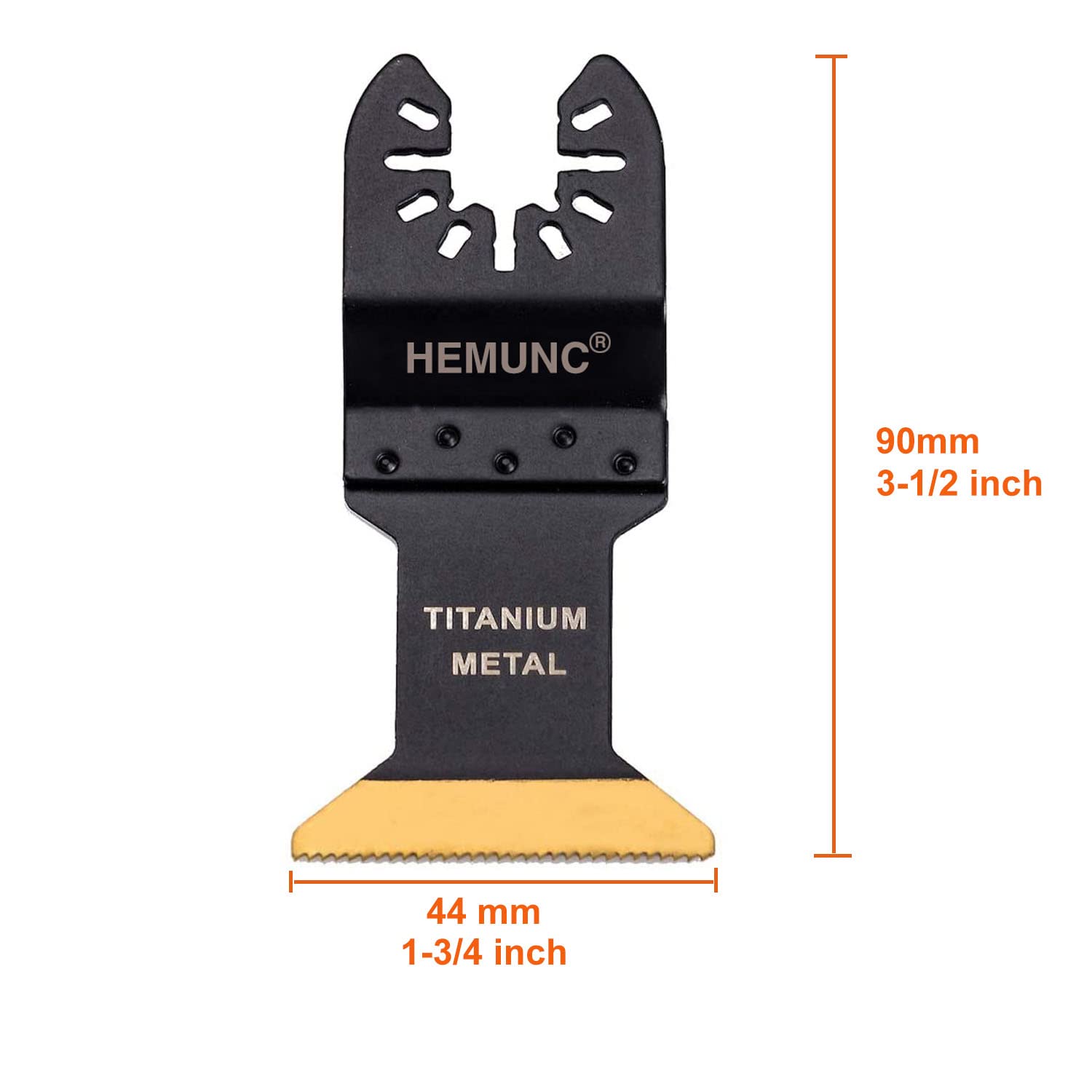 Bundle-8 Oscillating Tool Attachments, Include 3pcs Oscillating Hook Knife Blades for Roofing Shringle and 5pcs Titanium Oscillating Multitool Saw Blades for Metal Cutting