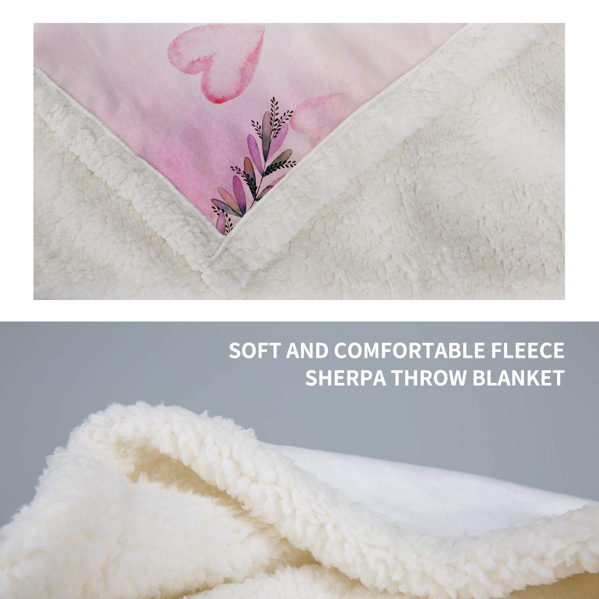 Jekeno Flamingo Sherpa Blanket Comfort Warm Throw Blanket for Kids Boy Couch Bed Sofa 50"x60"