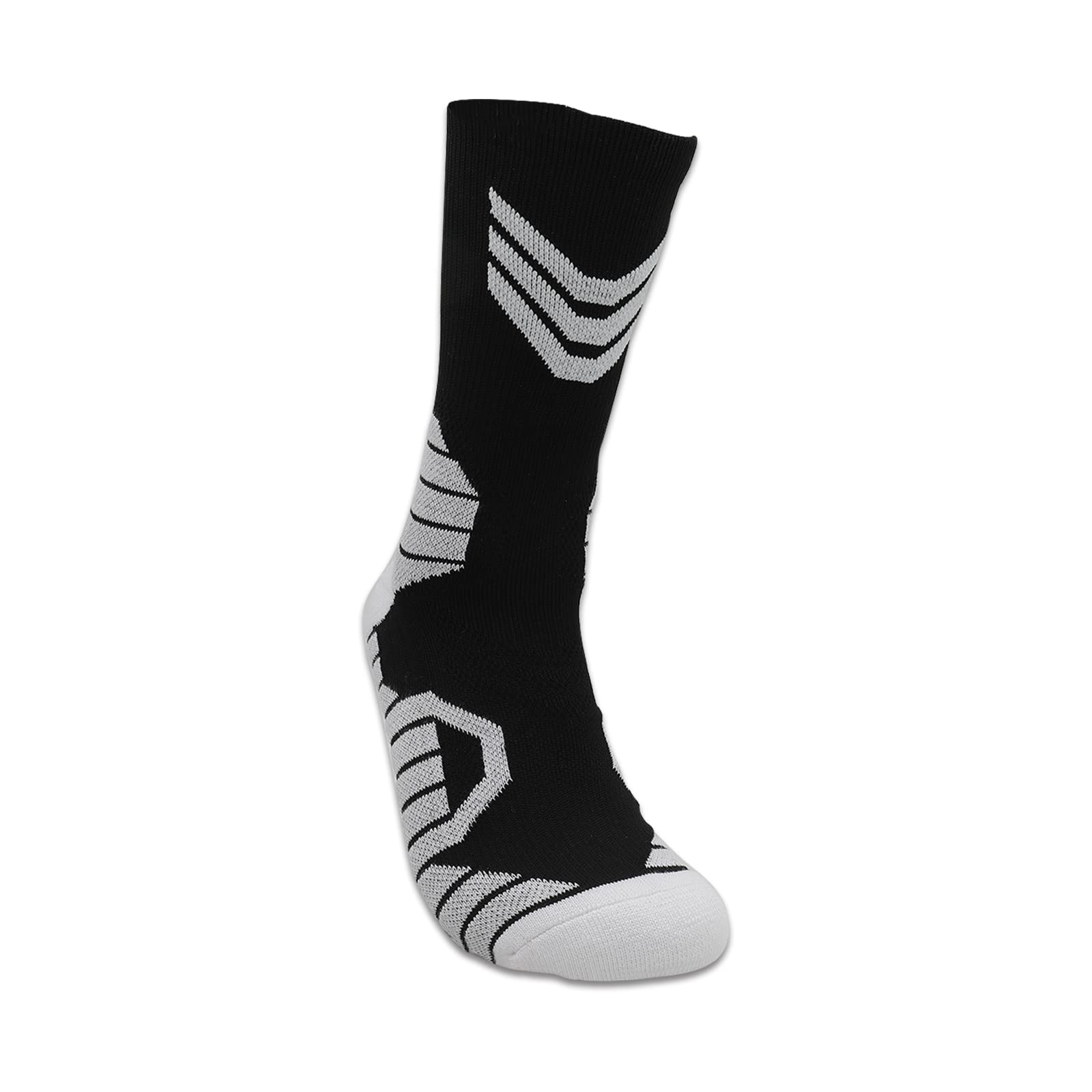 Bviotlt Custom Basketball Socks Team Number Athletic Socks #7 Player Jersey Number Crew Socks Gift for Men Black