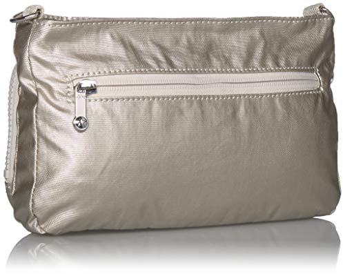 Kipling Women's Myrte Crossbody Handbag, Convertible Metallic Purse, Nylon Clutch and Waist Bag