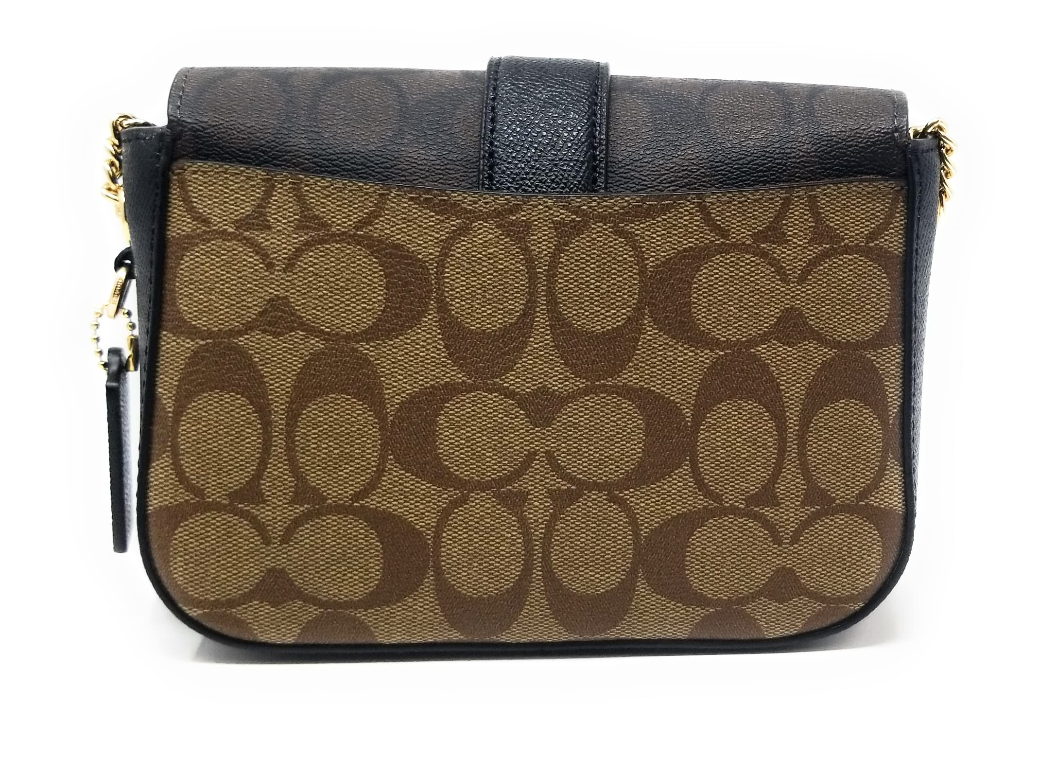 Coach Women's Gemma Crossbody Bag (Blocked Signature Canvas - Khaki - Brown Multi)