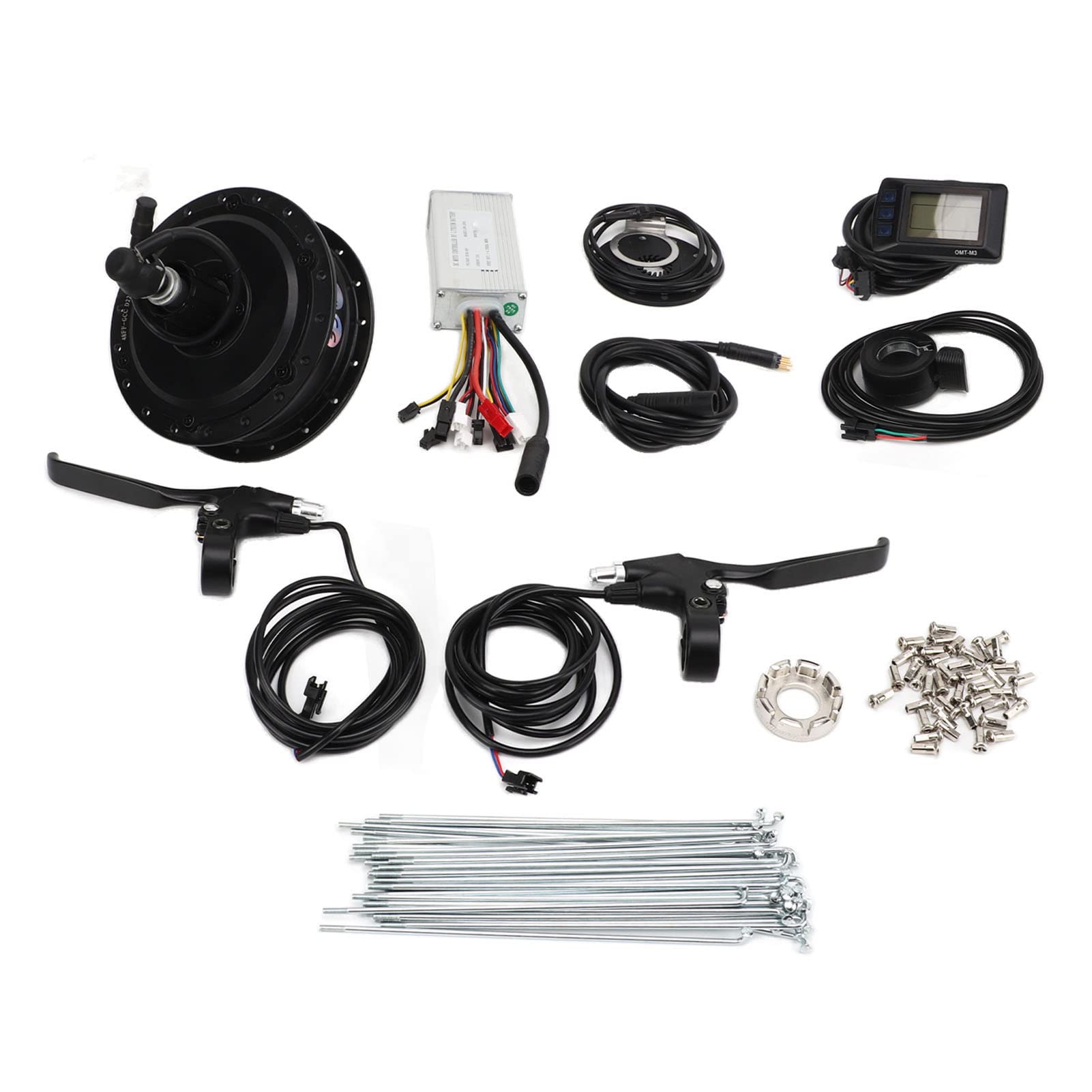Bicycle Hub Motor Wheel Kit, Lightweight 48V 500W Electric Bike Conversion Kit (for 27.5in Rim Spokes)