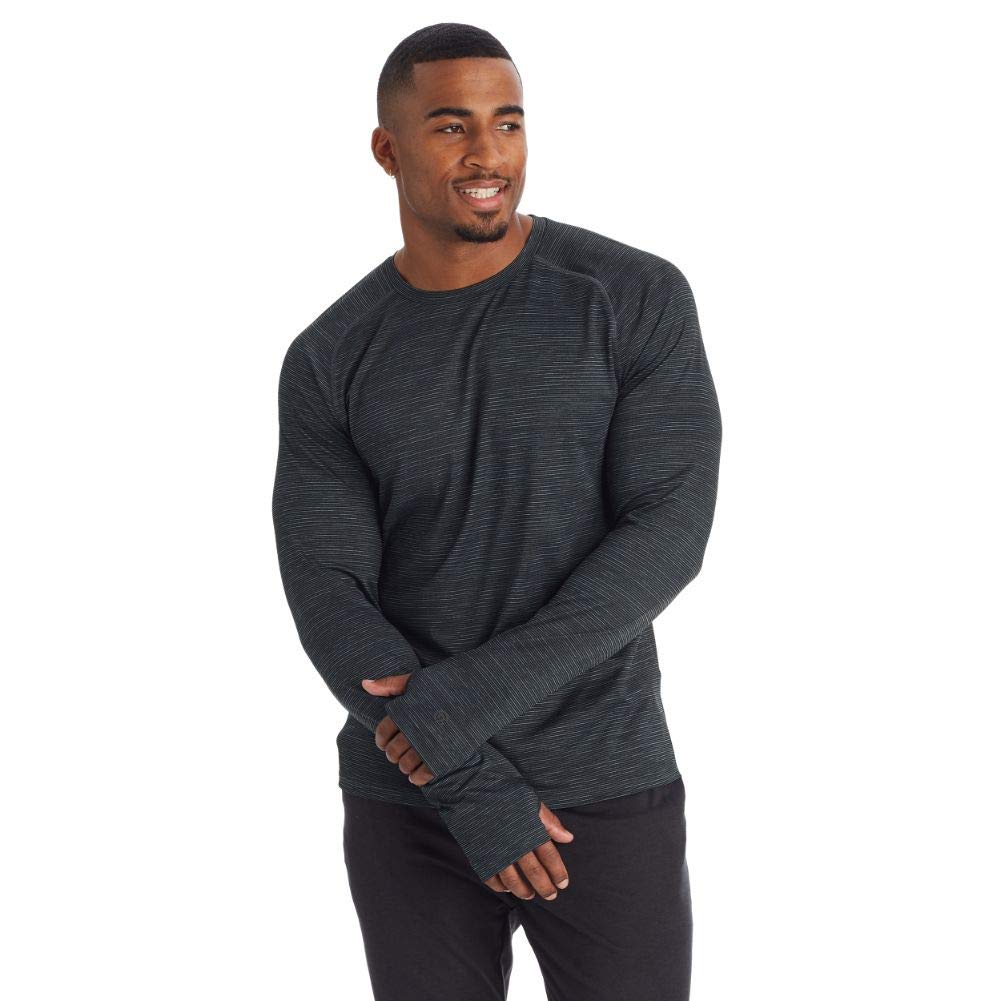 C9 Champion mens Elevated Long Sleeve Training Tee T Shirt, Jetson Blue/Teal Paradise, Large US